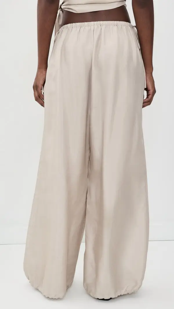 ST. AGNI Silk Adjustable Balloon Pants - Soft Ash