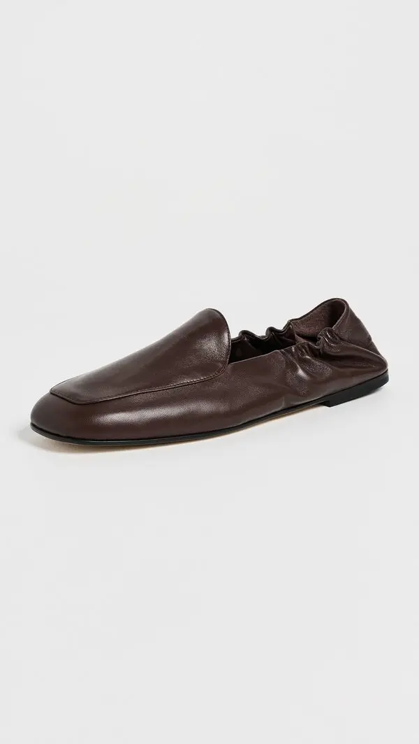 Jenni Kayne Vale Leather Loafers - Chocolate