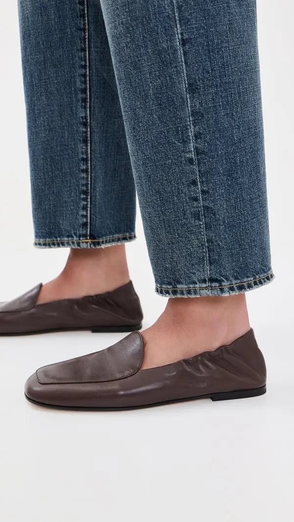 Jenni Kayne Vale Leather Loafers - Chocolate