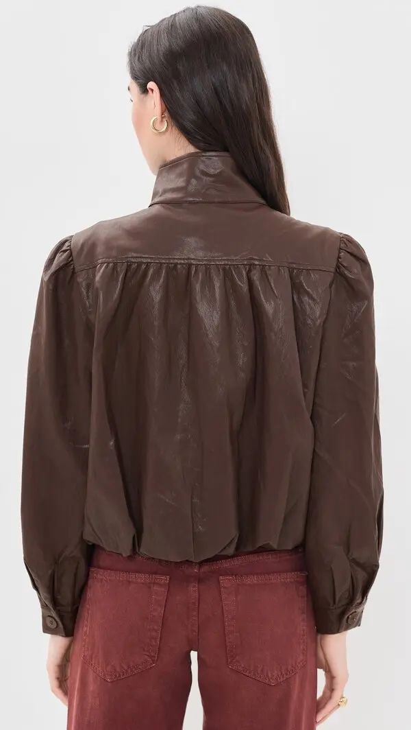 Astr The Label Estero Faux Leather Jacket - Brown
