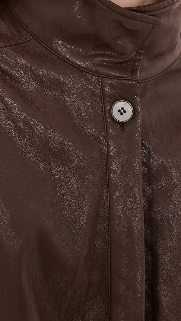 Astr The Label Estero Faux Leather Jacket - Brown
