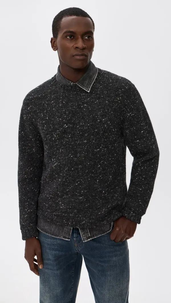 KNICKERBOCKER Moor Alpaca And Merino Tweed Sweater