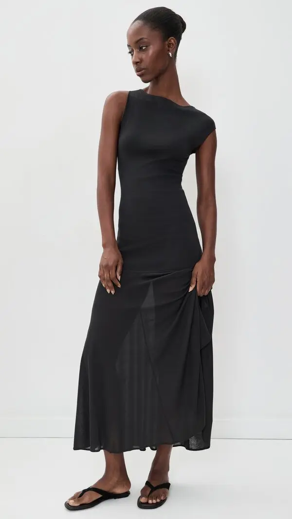 ST. AGNI Fine Jersey Circle Hem Dress