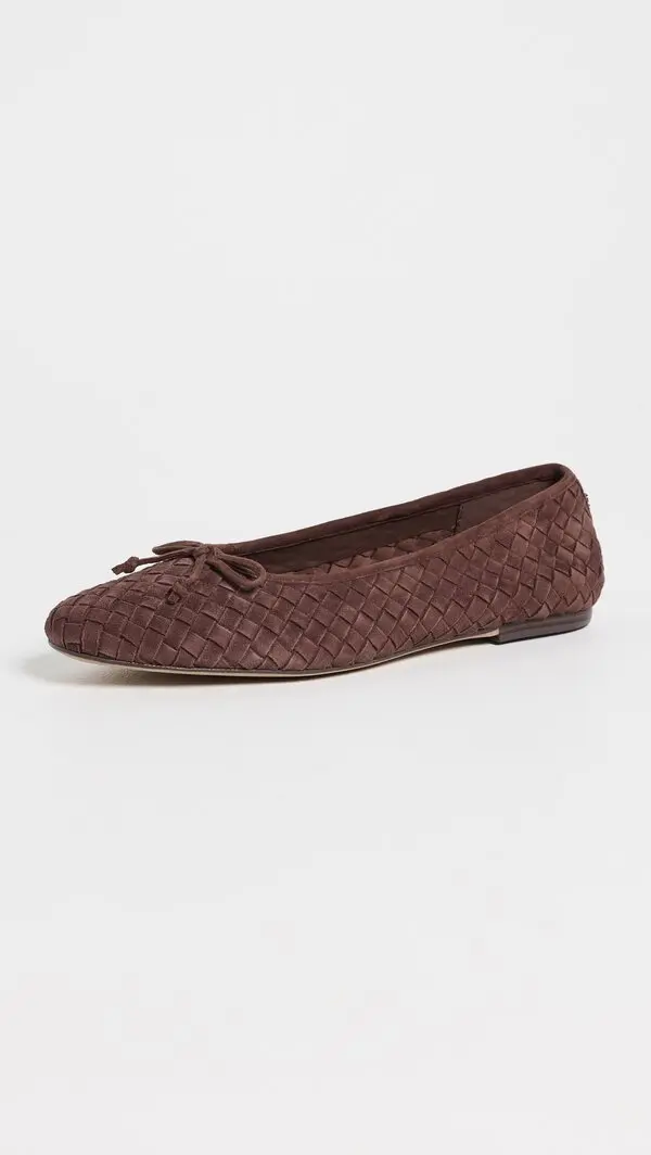 Sam Edelman Ruthie Suede Flats - Java Brown Se