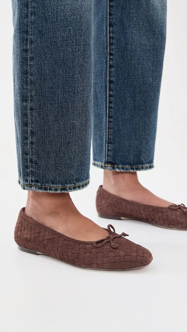 Sam Edelman Ruthie Suede Flats - Java Brown Se