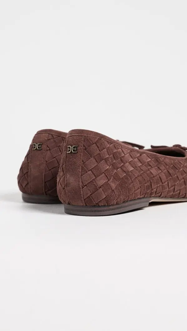 Sam Edelman Ruthie Suede Flats - Java Brown Se
