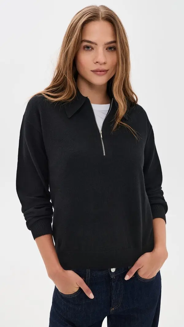 Sold Out NYC The Cashmere Zip Polo