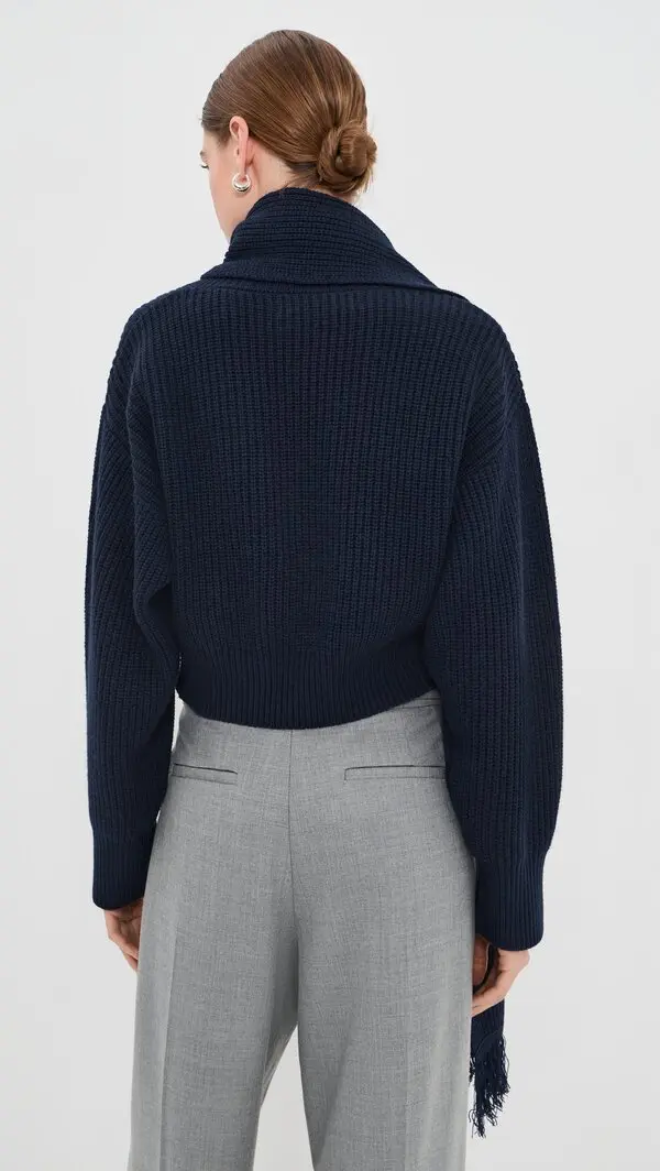 FRENKEN Line Scarf Wool Cash Knitted Sweater