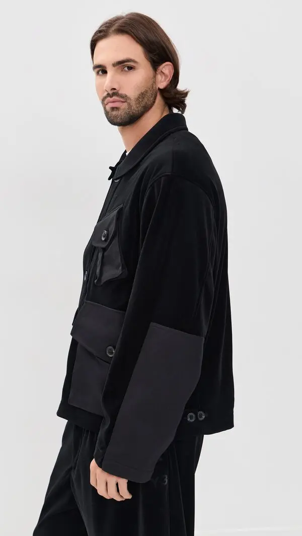 Y3 Velour Button Jacket