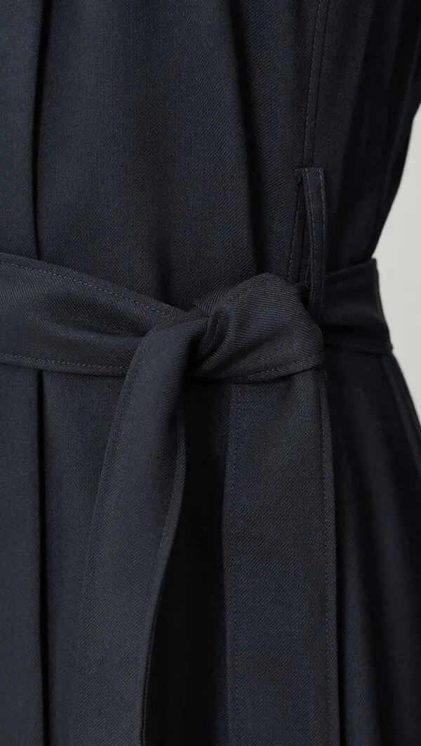 Theory Long Sleeve Belted Shirtdress