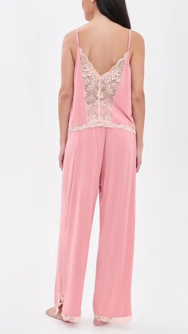 Free People Sleepless Summer Pant Set - Pink Combo