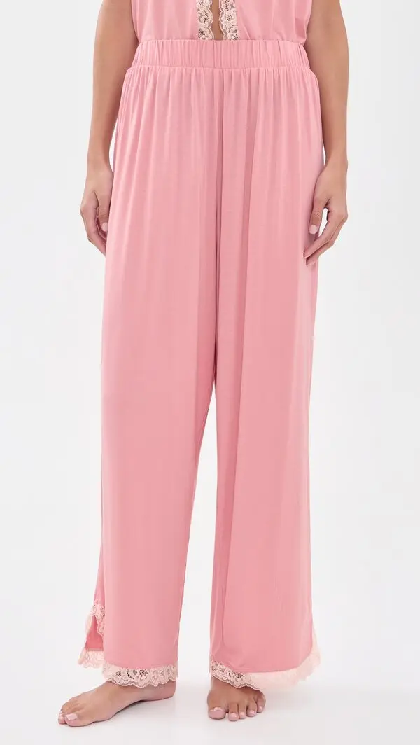 Free People Sleepless Summer Pant Set - Pink Combo