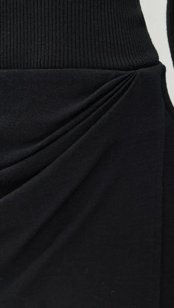 Vince Waist Draped Midi Skirt