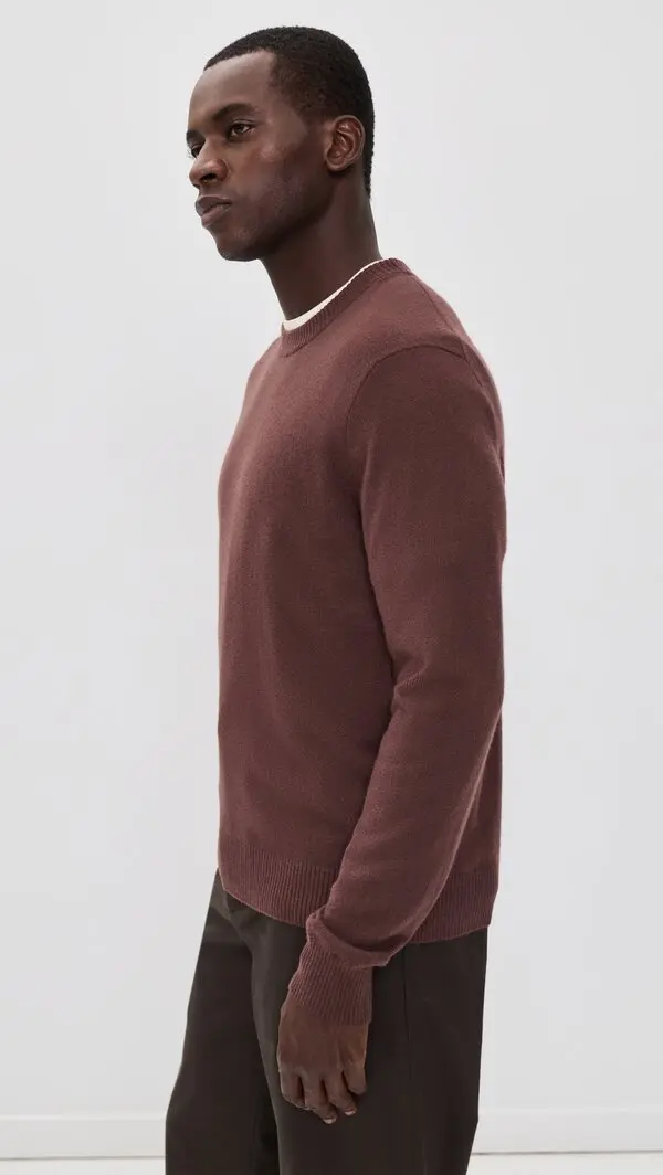 Theory Hilles Crew In Cashmere - Deep Auburn