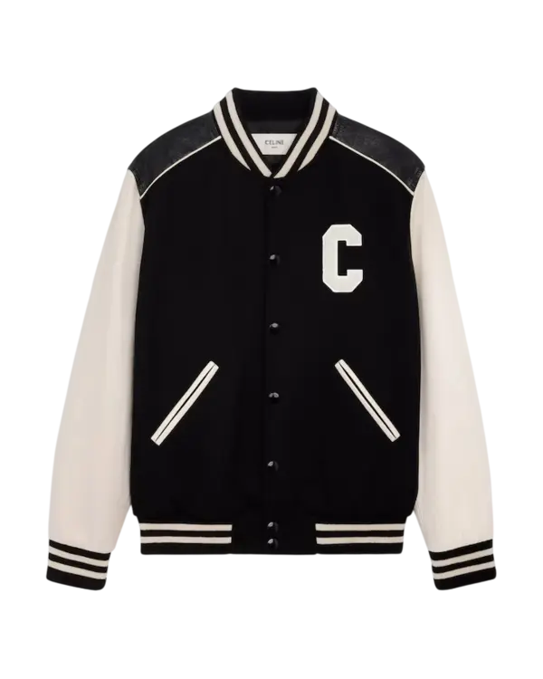 Celine Classic Teddy Jacket In Textured Wool - Black