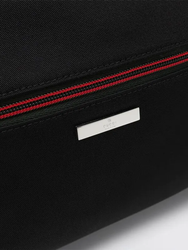 Gucci Essence Nylon Backpack With External Pocket And Adjustable Straps