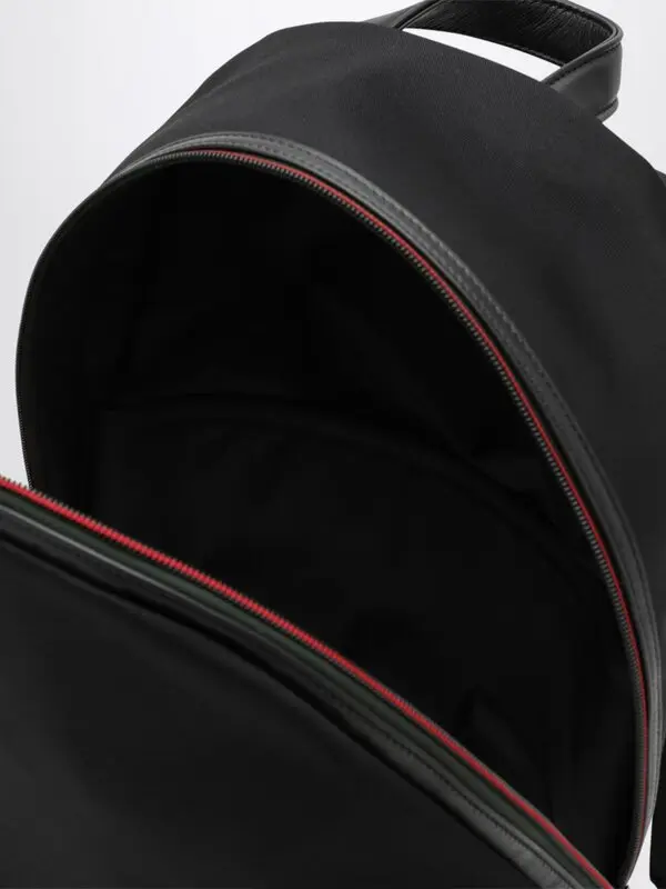 Gucci Essence Nylon Backpack With External Pocket And Adjustable Straps