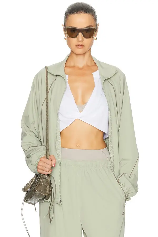 NIKESKIMS Stretch Nylon Oversized Jacket - Talc