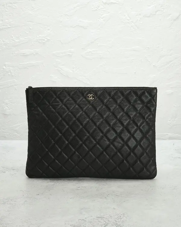 FWRD RENEW Chanel Calfskin O Case Clutch