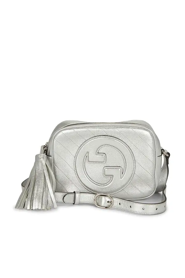 Gucci Sakai Be Green Blondie Shoulder Bag In Metallic - Silver