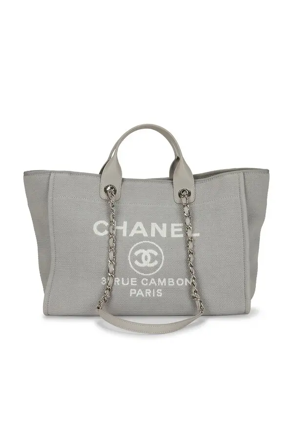 Chanel Medium Deauville Tote Bag - Gray
