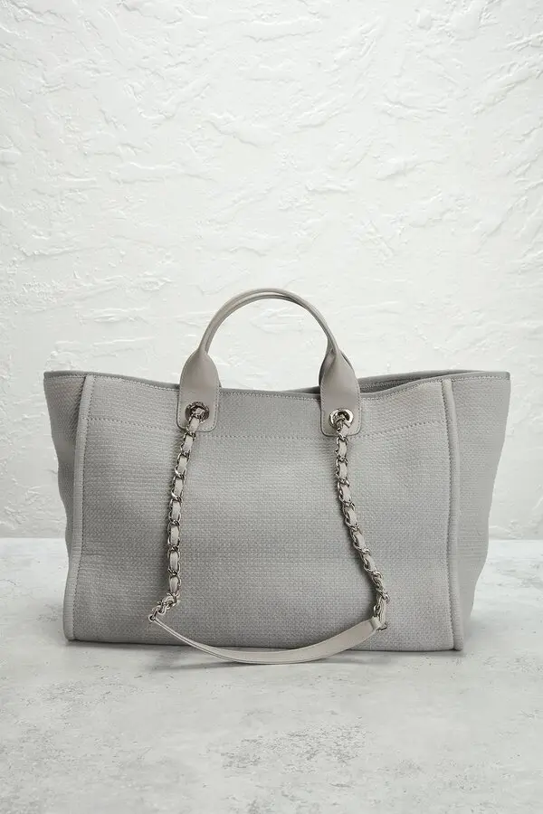 Chanel Medium Deauville Tote Bag - Gray