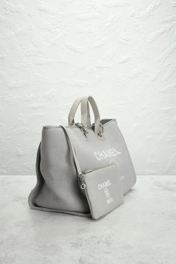 Chanel Medium Deauville Tote Bag - Gray
