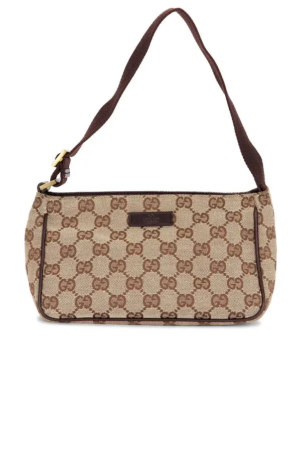 FWRD RENEW Gucci Pochette Shoulder Bag - Brown