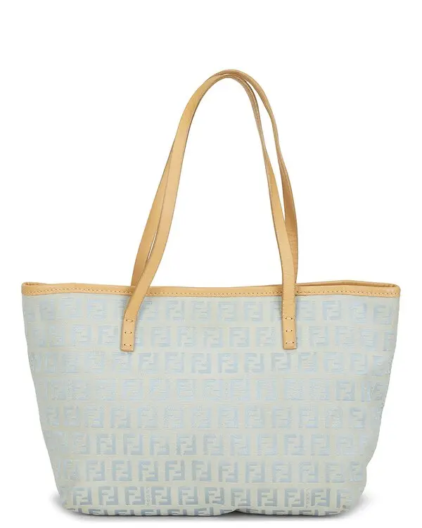 FWRD RENEW Fendi Zucchino Roll Tote Bag - Blue