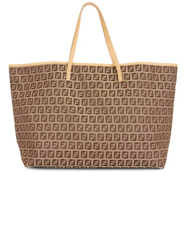 FWRD RENEW Fendi Zucchino Roll Tote Bag