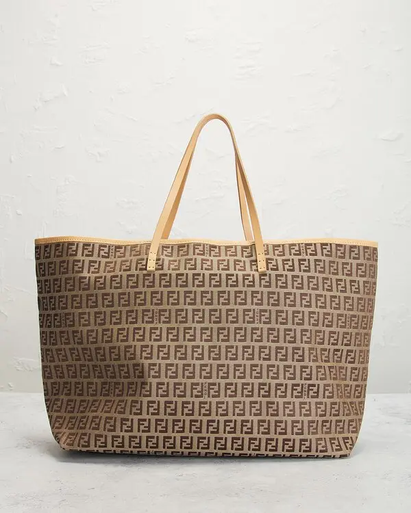 FWRD RENEW Fendi Zucchino Roll Tote Bag
