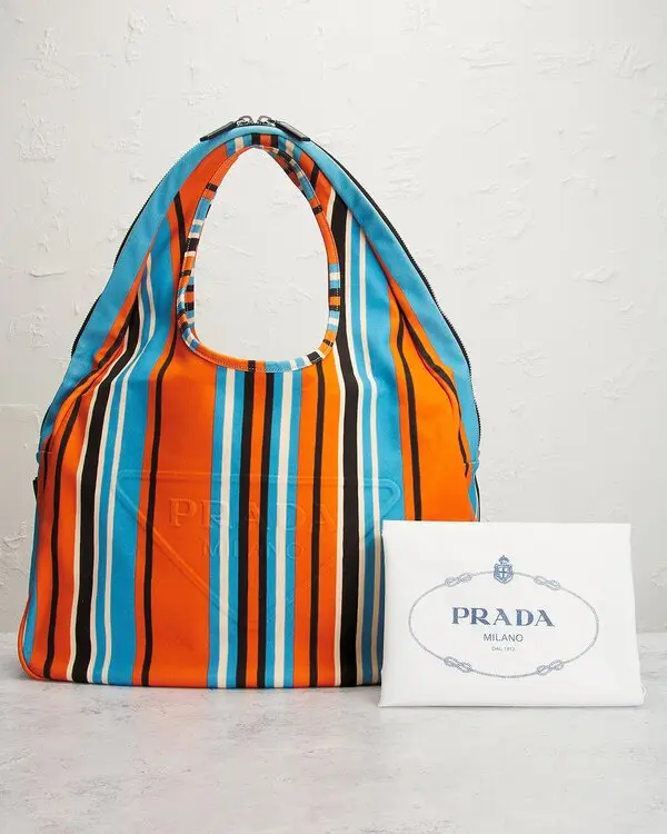 FWRD RENEW Prada Canapa Baiadera Hobo Bag