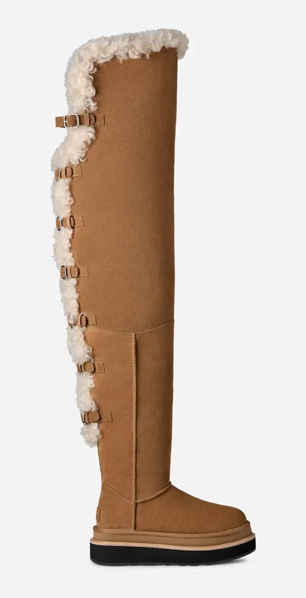 UGG Sacai Thigh High Boot Suede Classic Boots - Chestnut