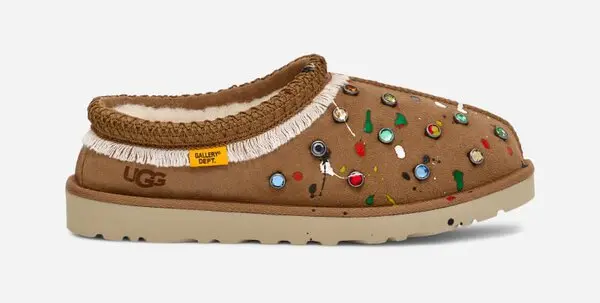UGG Gallery Dept Tasman Sheepskin Clogs Slippers - Chestnut
