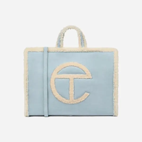 UGG X Telfar Large Shopper Sheepskin/suede Handbags - Blue