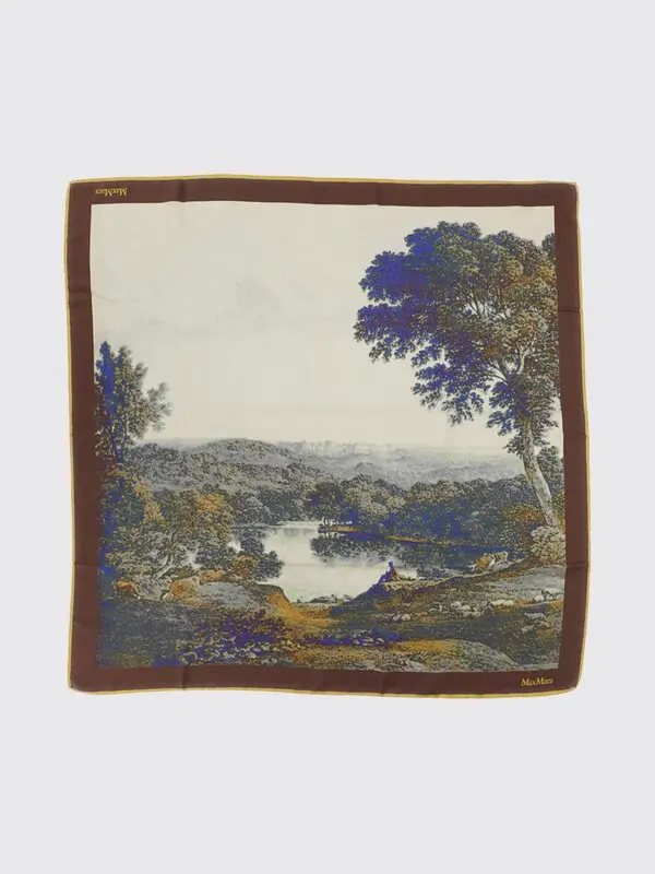 Max Mara Square Pure Silk Scarf With Graphic Print - Multicolor