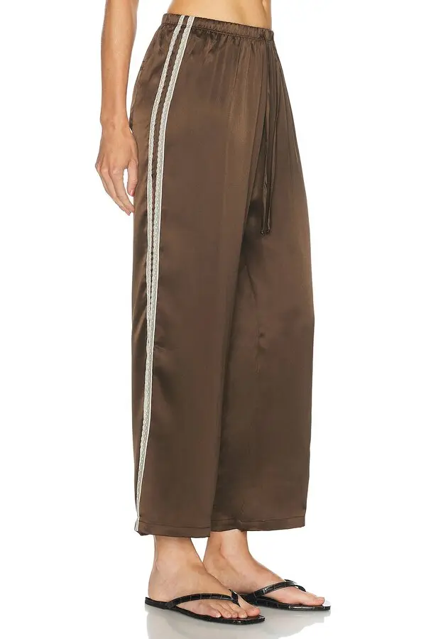 Donni. The Silk Lace Stripe Crop Pant