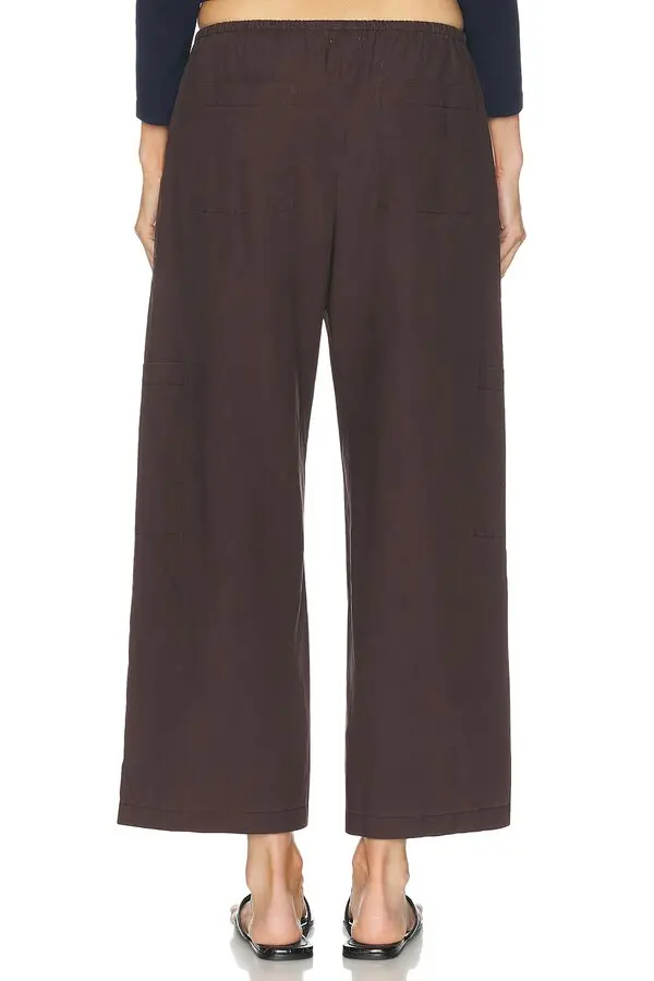 Donni. The Pop Drawstring Cargo Pant - Espresso