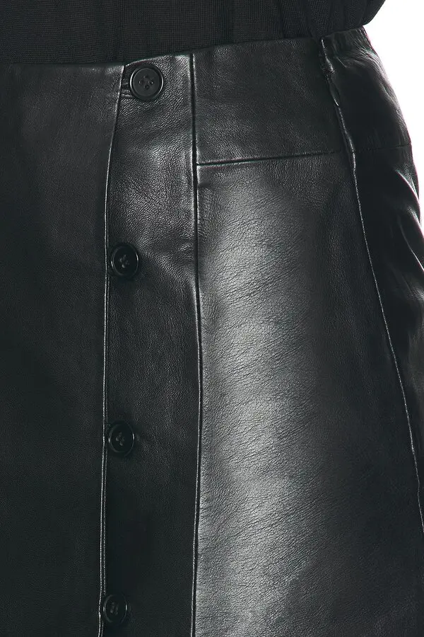 HOUSE OF DAGMAR Leather Wrap Skirt