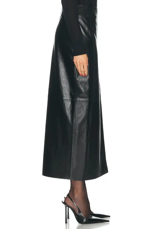 HOUSE OF DAGMAR Leather Wrap Skirt