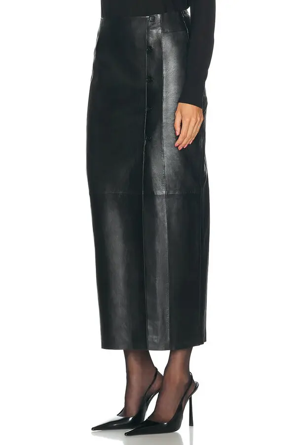 HOUSE OF DAGMAR Leather Wrap Skirt