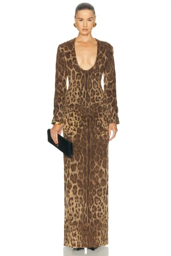 Burc Akyol Leopard Caryatid Dress