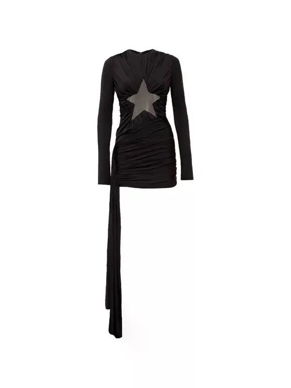David Koma Star-cutout Ruched Mini Dress