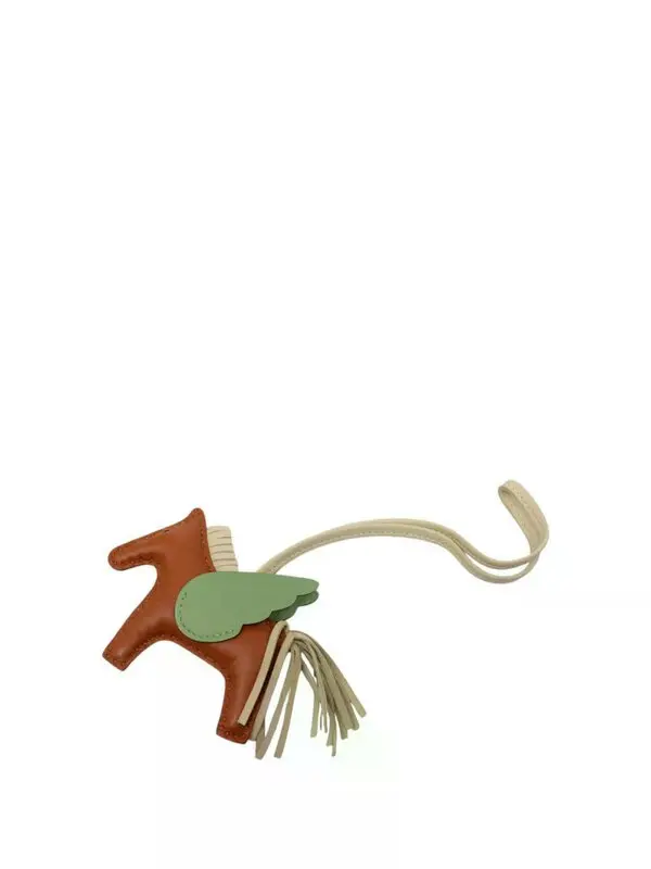 Hermès 2023 Milo Lambskin And Swift Grigri Rodeo Pegasus Bag Charm Pm Key Chain - Brown