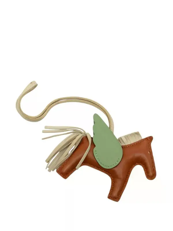 Hermès 2023 Milo Lambskin And Swift Grigri Rodeo Pegasus Bag Charm Pm Key Chain - Brown