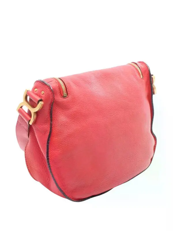 Chloé 2010-2026 Medium Grained Calfskin Marcie Saddle Crossbody Bag