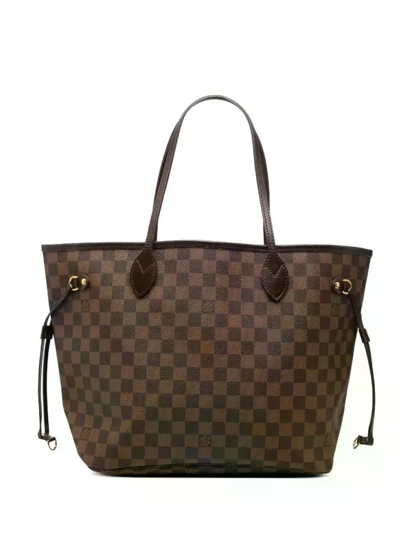 LOUIS VUITTON 2003-2009 Damier Ebene Neverfull Mm Tote Bag