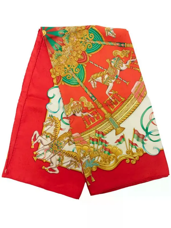 Hermès 1990-2010 Luna Park Silk Scarf 90 Scarves