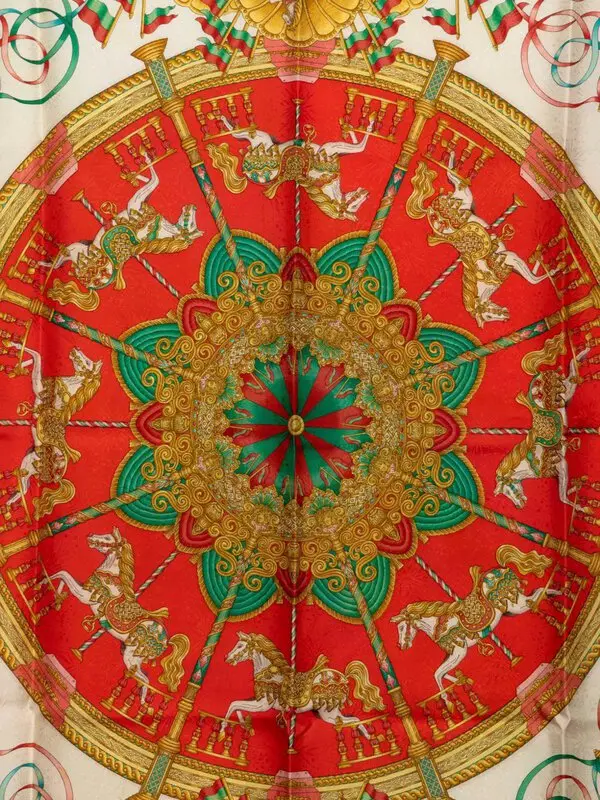 Hermès 1990-2010 Luna Park Silk Scarf 90 Scarves