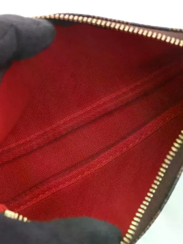 LOUIS VUITTON 2008 Damier Ebene Mini Pochette Accessoires Handbag